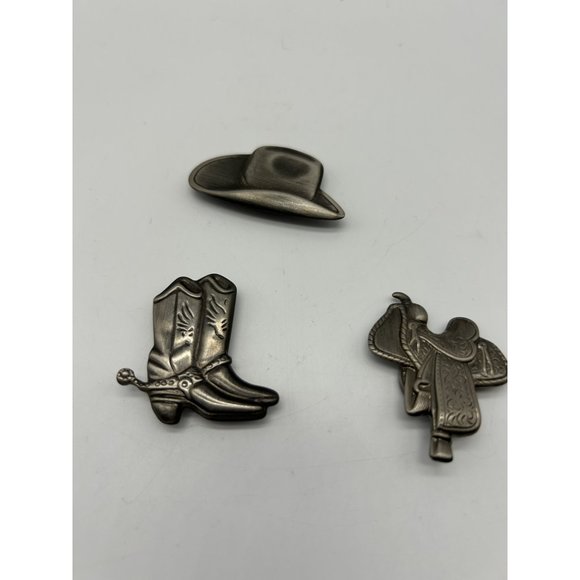 Accessories | Western Silver Tone Button Covers Cowboy Hat Boots And ...
